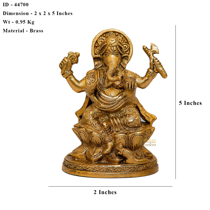 Brass indian hindu gods figure elephant lord ganesha hinduism idol ...