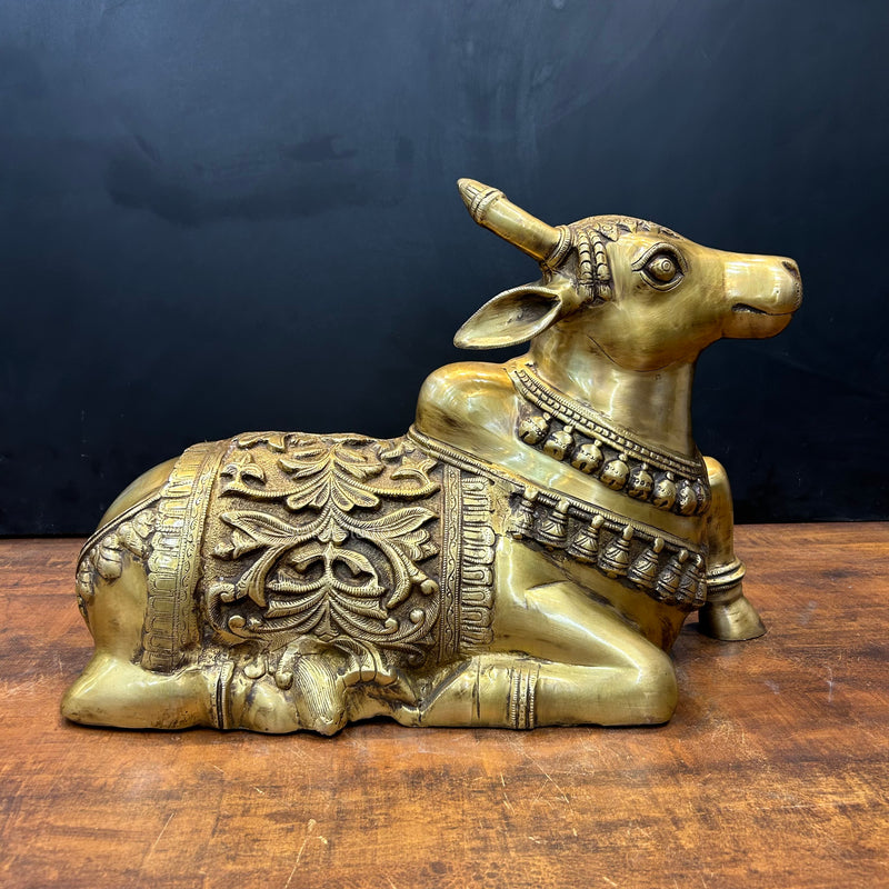 Brass Large Nandi Sculpture Divine Statue 20 inch 463235