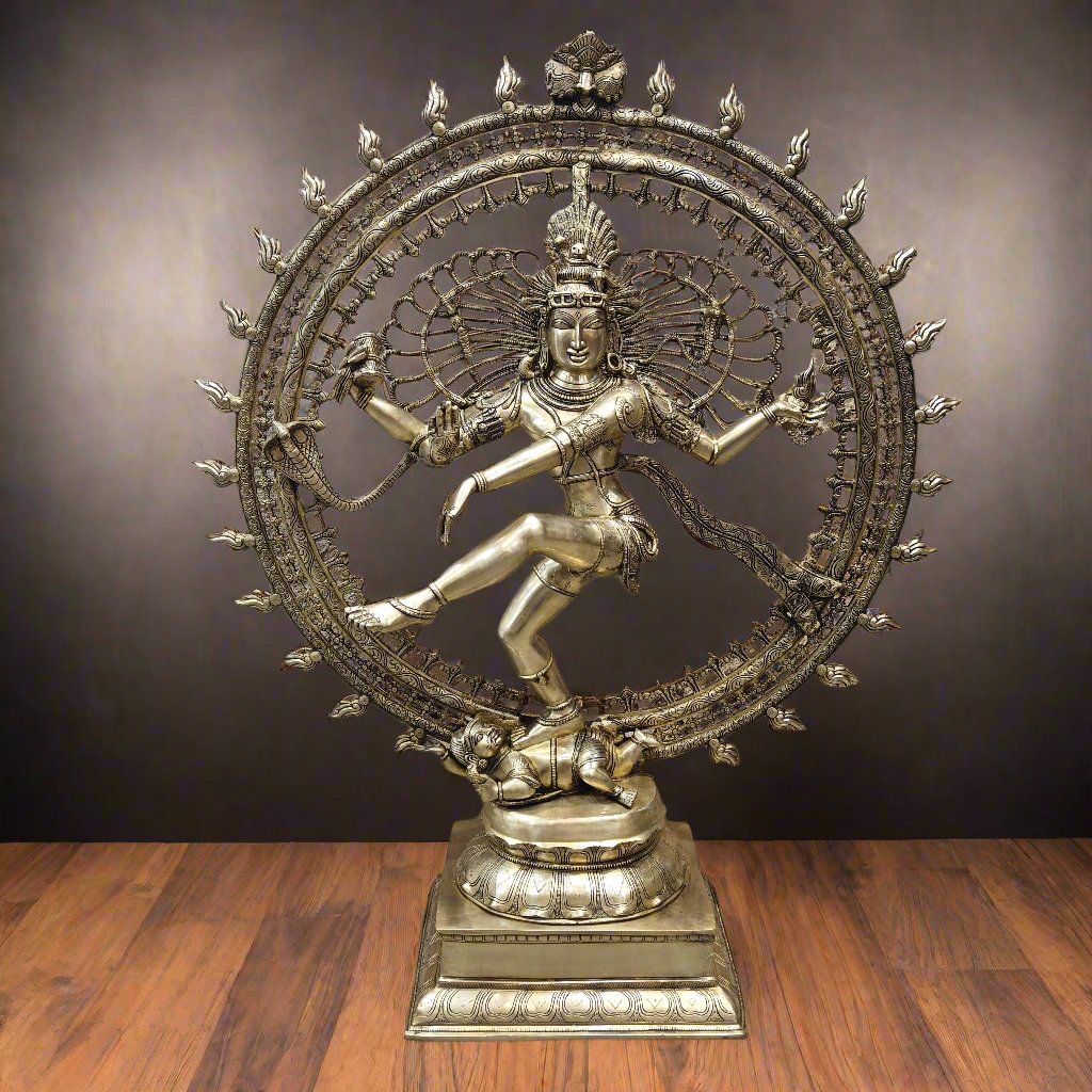 Brass Large Nataraja Statue For Home Decor 4 Feet – StatueStudio