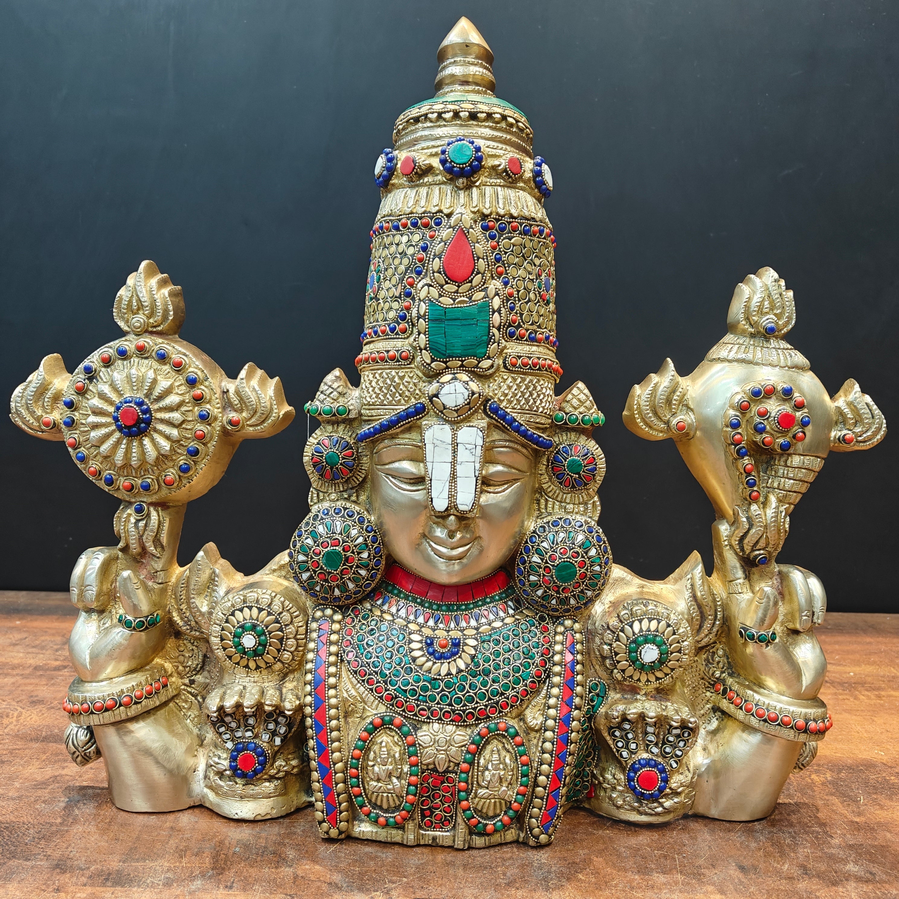Brass Lord Venkateshwara Tirupati Balaji Face Wall Hanging 18 Inch ...