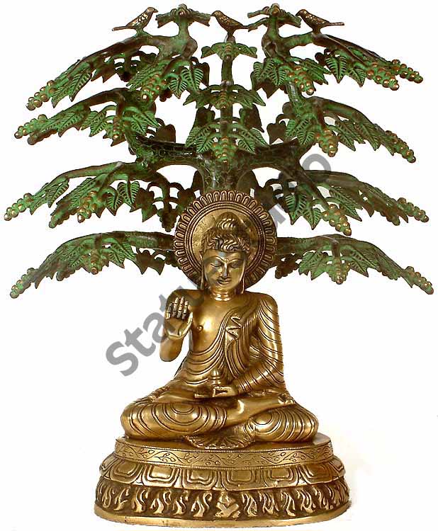 Metal handicraft Boddhisatva Tree Sitting Buddha Christmas Gift Statue ...