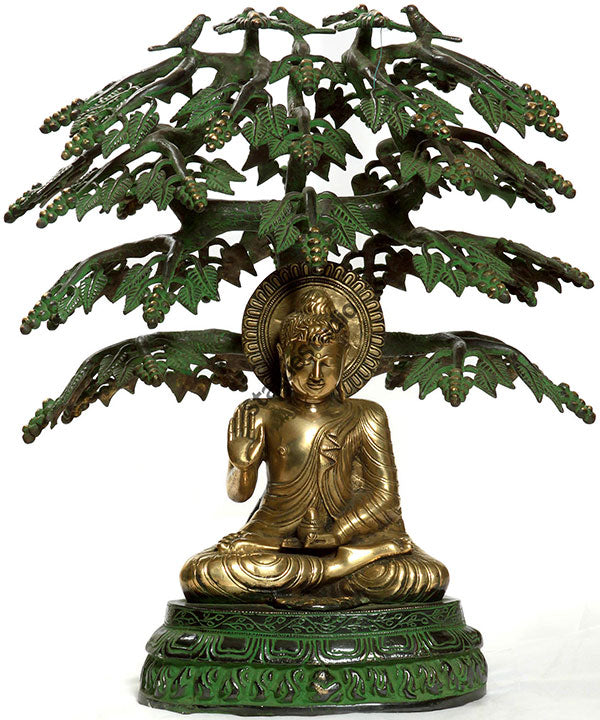 Lord Buddha Sitting Under Bodhi Tree Bodhisattva Large Statue 21 ...