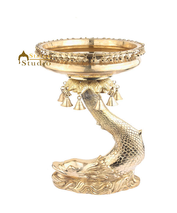 Big Exclusive Home Garden Traditional Decorative Urli With Fish Design ...