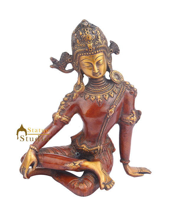Indian Brass Hindu Deity Lord Indra Dev Inder Rare Unique Décor Idol F ...