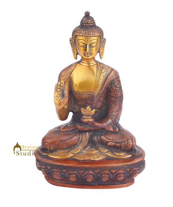 Brass Buddha Statue Housewarming ThanksGiving Christmas Gifting Showpi ...