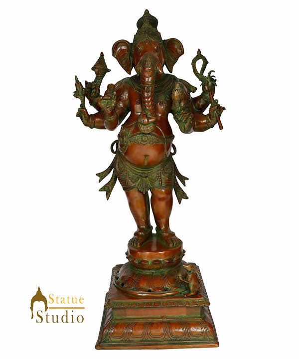 Large Size Indian Deity Ganesha Statue Ganpati Standing Idol Lucky ...