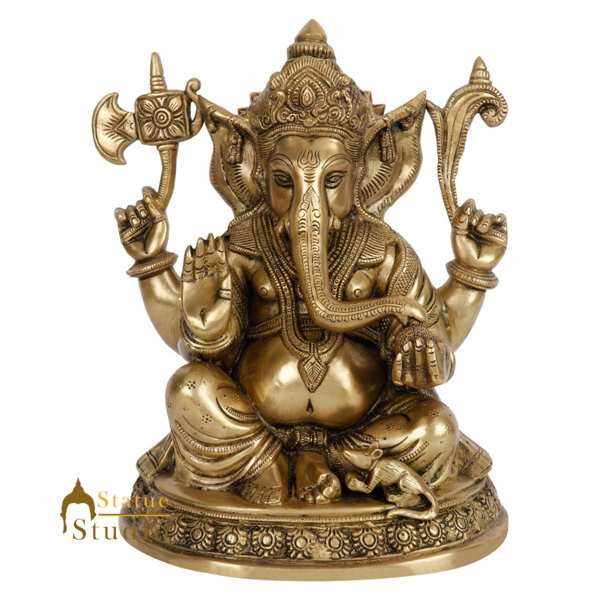 South Indian Style Sitting Ganpati Fine Idol Ganesha Home Décor Lucky ...