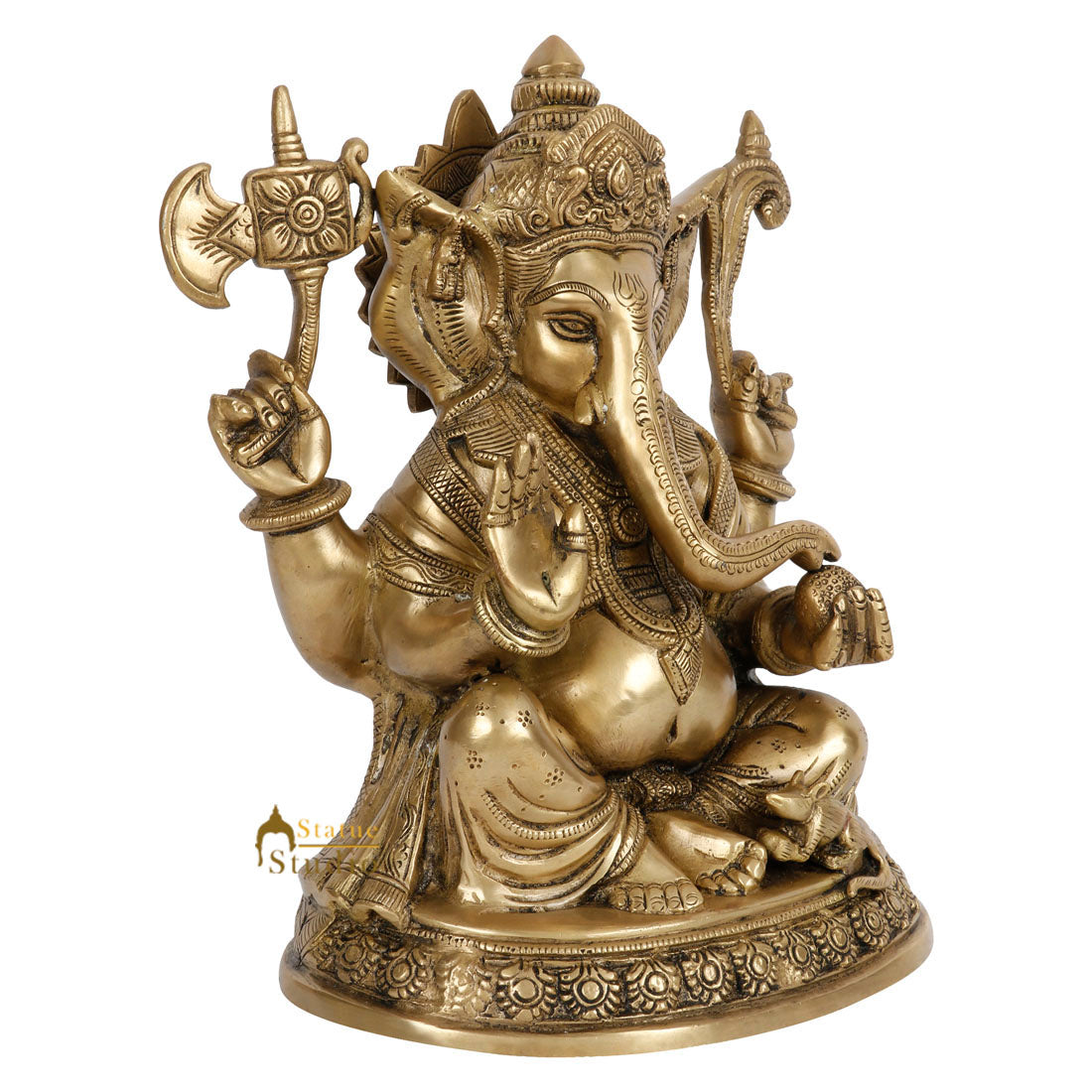 South Indian Style Sitting Ganpati Fine Idol Ganesha Home Décor Lucky ...