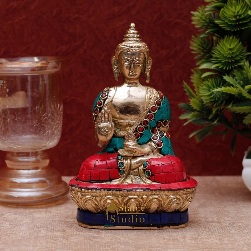 Brass Blessing Buddha Statue