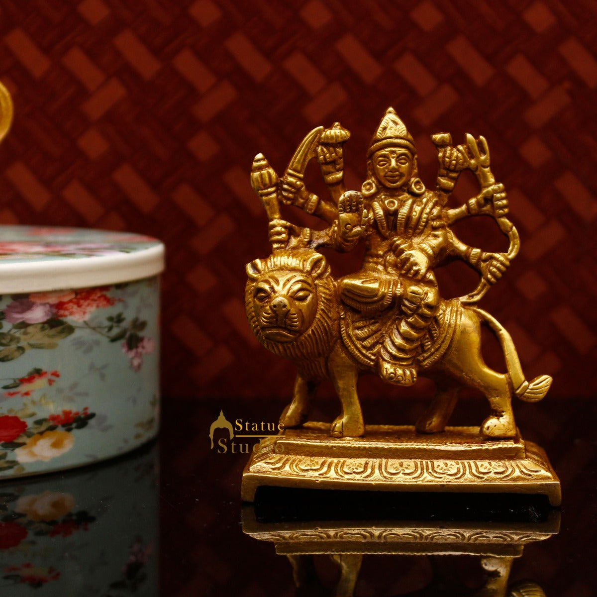 Brass Small Durga Idol For Home Temple Pooja Room Décor Gift 3 ...