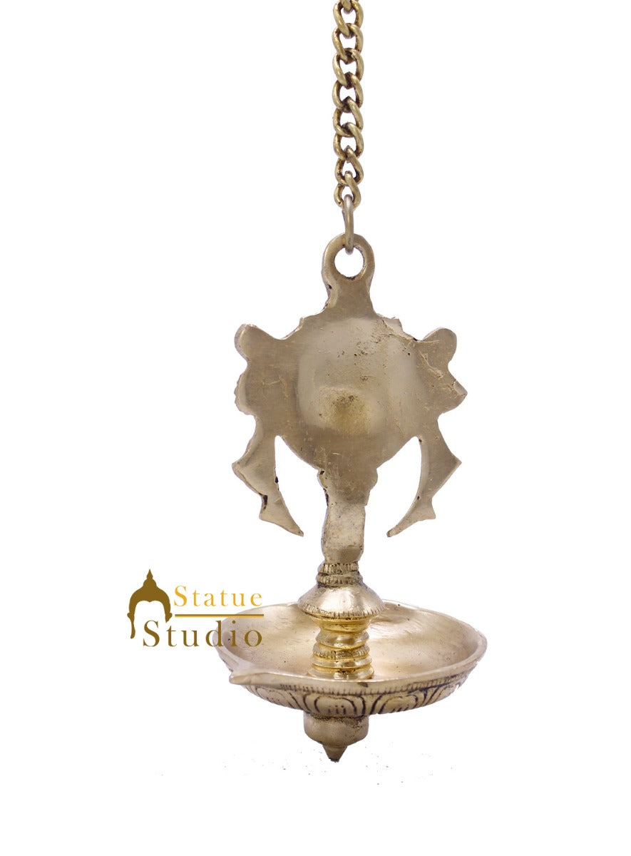 Brass Hanging Diya Home Temple Pooja Room Diwali Décor With 13 inches Chain