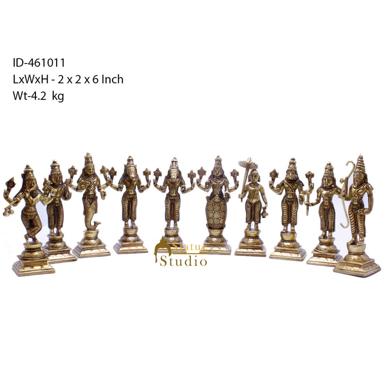 Brass Dashvavtar Vishnu Roopam Super Fine Exclusive Statue Idol For ...