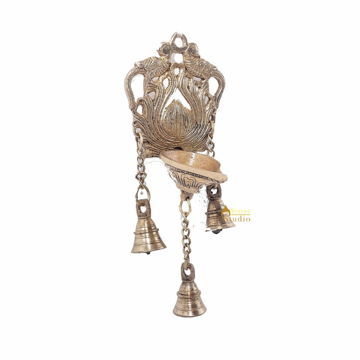 Brass Antique Hanging Diya For Home Puja Temple Pooja Diwali Festive ...