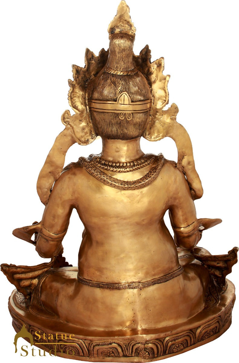 Brass Very Large Size Sitting Kubera Statue Feng Shui Vastu Statue ...