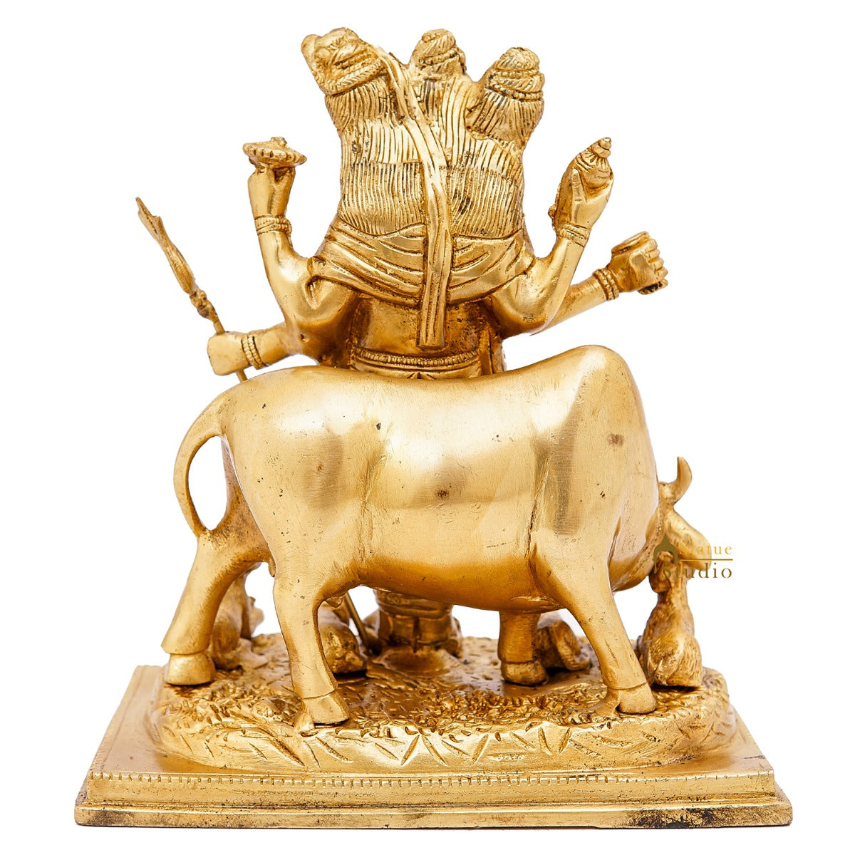 Brass Trinity Of Hindu God Dattatreya Idol Home Temple Religious Décor ...