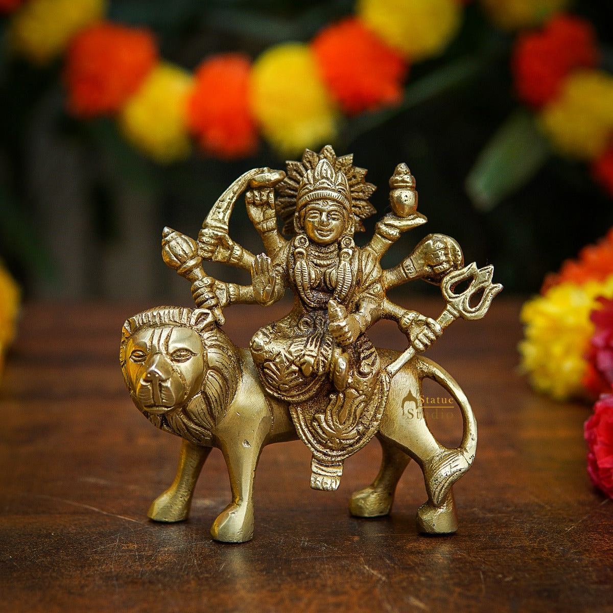 Brass Small Durga Idol For Home Temple Pooja Room Decor Gift 4 ...