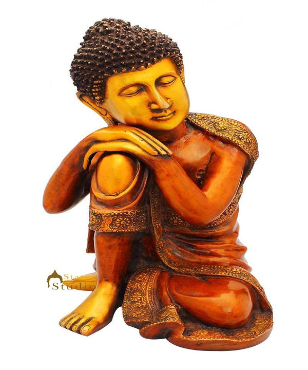 Bronze brass buddha large garden statue old chinese tibet buddist figu ...