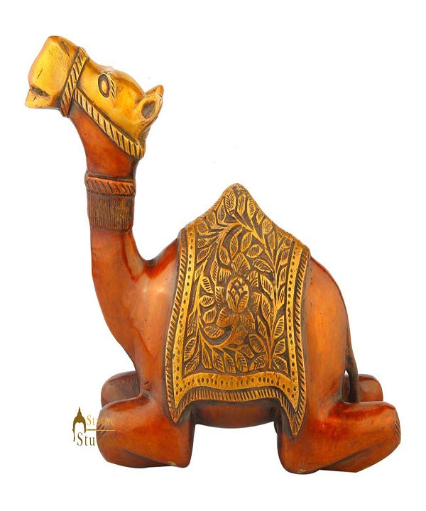 Brass Sitting Camel statue Showpiece decorative figurine sculpture 9 ...